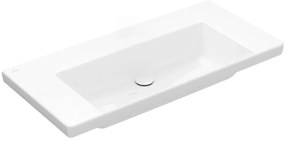 Villeroy & Boch Subway 3.0 - Umyvadlo 100x47 cm, bez přepadu, bez otvoru pro baterii, CeramicPlus, alpská bílá 4A70A3R1