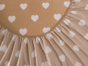 Prostěradlo z mikrovlákna CARAMHEART hnědé 90x200 cm