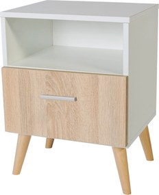 ADRK Furniture Noční stolek se zásuvkou LOGAN NS-Log-W+S-L012