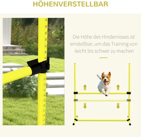 Agility set pro psy PawHut - 4 kusy vybavení pro agility se 4 nastavitelnými překážkami a taškou pro snadné přenášení a koordinaci tréninku