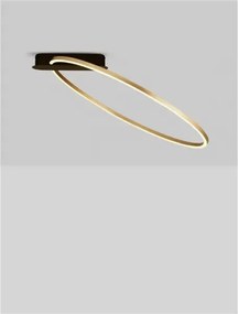 LED stmívatelné zlaté moderní stropní svítidlo Kiklos
