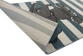 Vopi, Dětský koberec Kiddo A1087 blue, 80x150, modrá, dětský pokoj