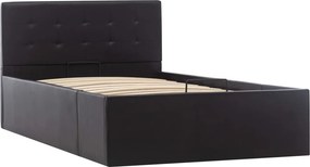Rám postele s úložným prostorem černý umělá kůže 90 x 200 cm 285510