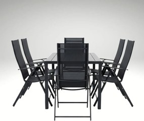 Vikio Zahradní set 140x80 pro 6 osob V136-140 černá