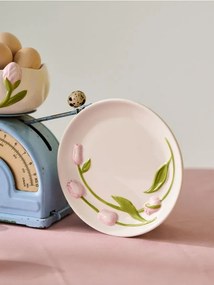 Sinsay - Keramický talíř s tulipánovým motivem - vícebarevná