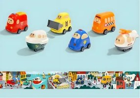 TOP BRIGHT Dřevěné puzzle s hračkou Vrtulník / 24 dílků / Dřevo