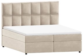 Béžová boxspring postel s úložným prostorem 140x200 cm Flip – Ropez