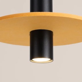 Sollux SL.1883 - Lustr na lanku PELTA 1xGU10/10W/230V černá/žlutá