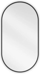 Mexen Loft zrcadlo koupelnové oválné 75 x 40 cm, černý rám - 9851-075-040-000-70