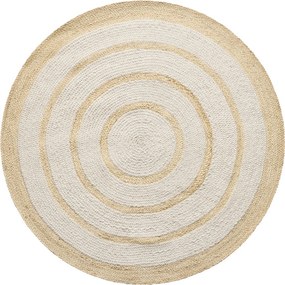 Diamond Carpets India, Ručně vázaný kusový koberec Ellara SM 05 Natural kruh, 80x80 (průměr) kruh, béžová, chodba / předsíň