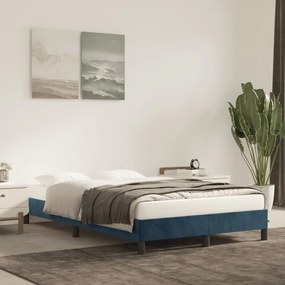 Rám postele tmavě modrý 120 x 200 cm samet - Default Title