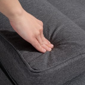 Rozkládací pohovka HOMCOM Třímístná rozkládací pohovka s rozkládacím stolkem a držákem na nápoje, skandinávský design v tmavě šedé barvě, nosnost až …