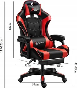 TRENDIE Herní křeslo červené