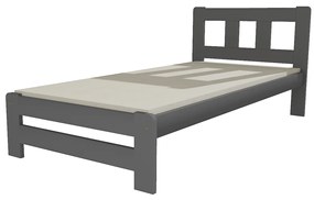 Dřevěná postel VMK 10B 140x200 borovice masiv - šedá