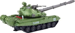LEAN Toys Tank – vojenské vozidlo k sestavení – zelený – se zvuky – stavebnicová sada Resoraki