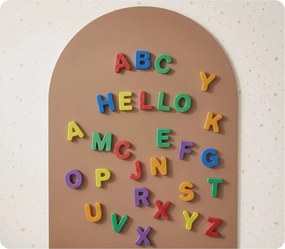 Samolepící magnetická fólie na zeď ve tvaru oblouku 100 × 80 cm - béžová