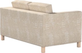 Potah na pohovku IKEA  Karlanda 2-místná, krátký barva béžová látka pletený vzor, vzorované