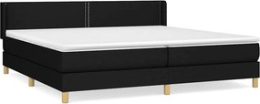 Box spring postel s matrací černá 200x200 cm textil 3130219