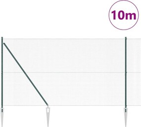 Svařované drátěné ploty s hroty 10 x 1,5 m Ocel potažená PVC 3352058