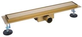 BPS-koupelny Lineární sprchový odtokový žlab 2v1 DL01 FIX 50 cm, zlatý
