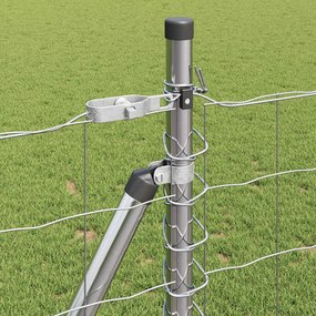 Zahradní euro plot s betonovým základem 25 x 0,8 m Stříbrná 3351040
