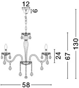 Luxusní lustr Venezia 58