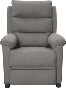 Elektrické polohovací křeslo světle šedé textil 3098963