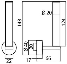 Emco Rondo 2 - Držák rezervního toaletního papíru, chrom 450500101