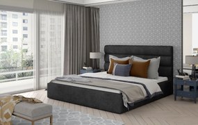 Eltap Čalouněná postel Caramel s úložným prostorem Materiál a barva potahu: Dora 96 - tmavě šedá, Rozměry (cm): 180x200