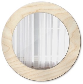 Kulaté dekorační zrcadlo na zeď Textura dřeva