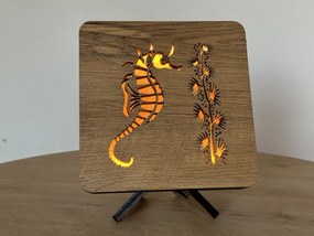 Li-Go "Mořský koník" lampa 19x19 cm provedení povrchu: dub