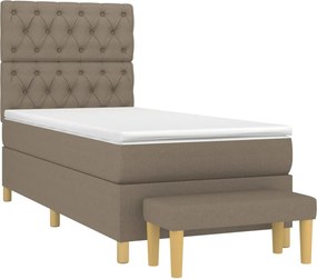 Box spring postel s matrací taupe 80x200 cm textil 3137353