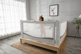 Zábrana na postel Monkey Mum® Premium - 150 cm - světle šedá
