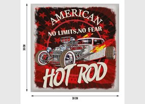 Samolepka na zeď American Hot Rod | 30 x 30 cm | DSS3852