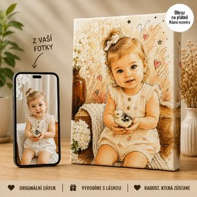 Foto obraz z vlastní fotky na plátno – Veselý ilustrovaný styl Rozměry obrazu: 20 x 30 cm