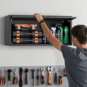 Kovová nástěnná skříňka, 77Š × 30,5H × 35,6 V cm VEVOR