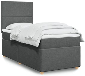 Box spring postel s matrací tmavě šedá 80 x 200 cm textil 3293401