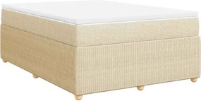 Box spring postel s matrací krémová 140x190 cm textil 3285572