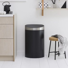 Brabantia Koš Touch Bin NEW 40L matná černá, mat víko