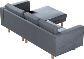 Potah na pohovku IKEA Norsborg 3-místná se šezlongem barva šedá látka pletený vzor