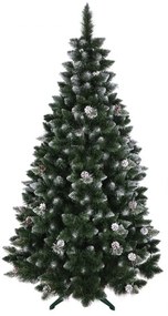 Umělý vánoční stromeček borovice se šiškami 220 cm