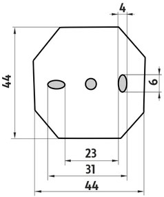 Nimco Háček jednoduchý UNIX nerez - UNM 13054-10