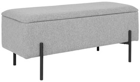 Designová lavice Maija 95 cm světle šedá