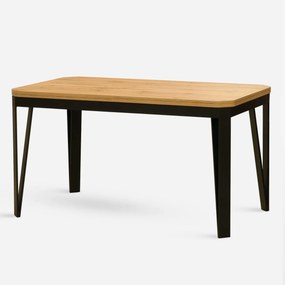 Stima Stůl SAMSON černá podnož 120x80 + 40 cm dub sonoma