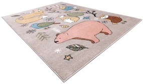 Dywany Łuszczów, Dětský kusový koberec Fun Forester beige, 80x150, vícebarevná, dětský pokoj