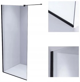 BPS-koupelny Sprchová zástěna Walk-in HYD-WI07 120 černá - bez vaničky