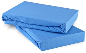 Prostěradlo modré jersey EMI, Plachta 90x200