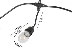 LED světelná zahradní girlanda LUCENT, 15 m