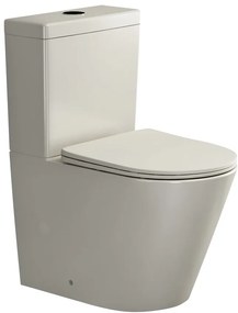 Sapho Sapho, PACO RIMLESS WC kombi mísa s nádržkou, spodní/zadní odpad, ivory, PC1012WRBE