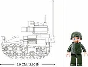 Sluban Model Bricks M38-B0750 Malý tank Wiesel AWC 2v1 / LEGO - kompat